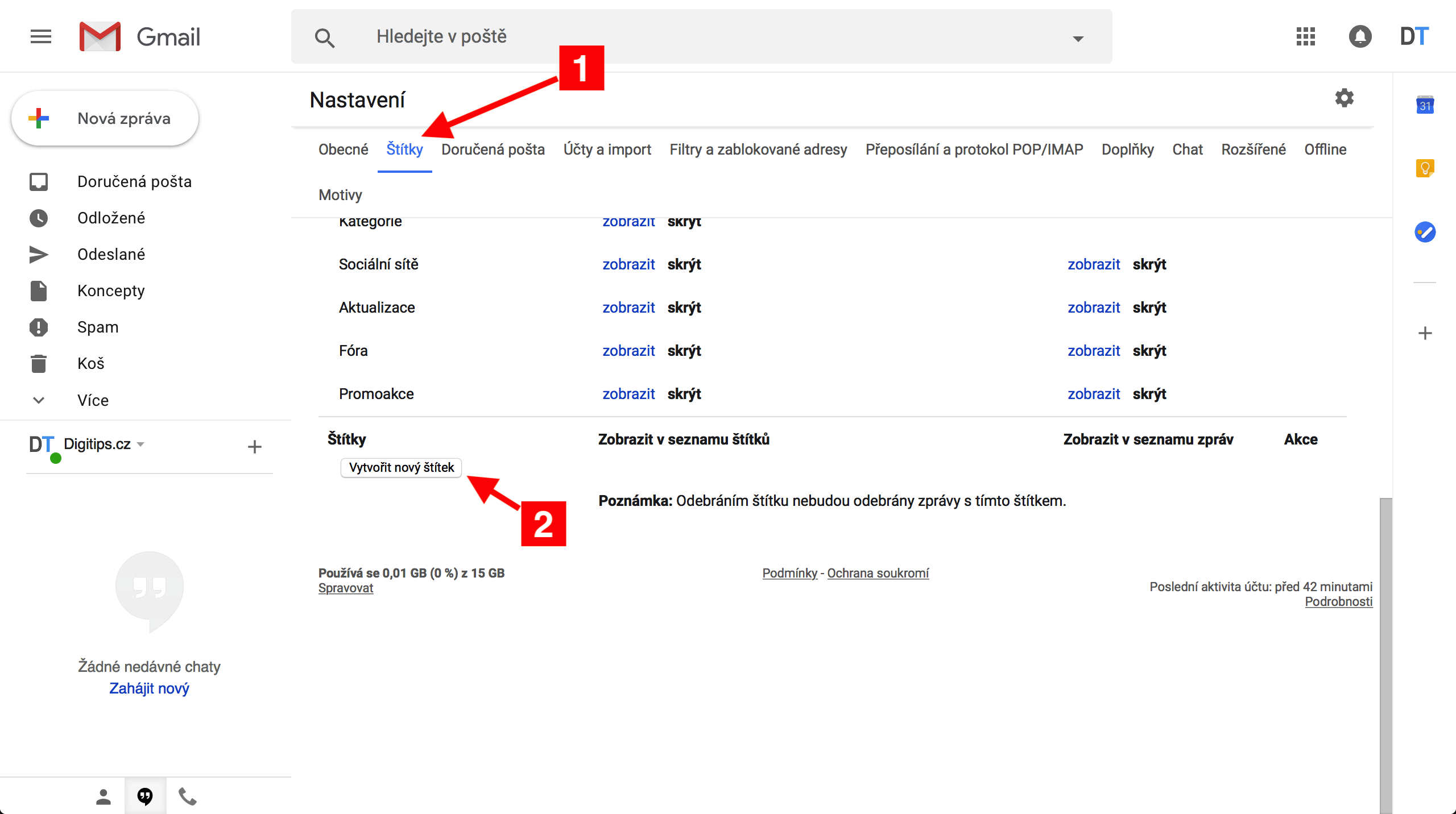 Jak používat email na vlastní doméně v Gmailu zdarma » Digitips.cz